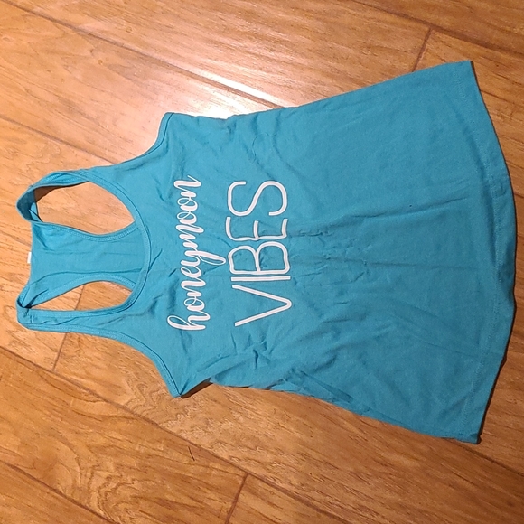 Tops | Racer Back Honeymoon Vibes Tank | Poshmark